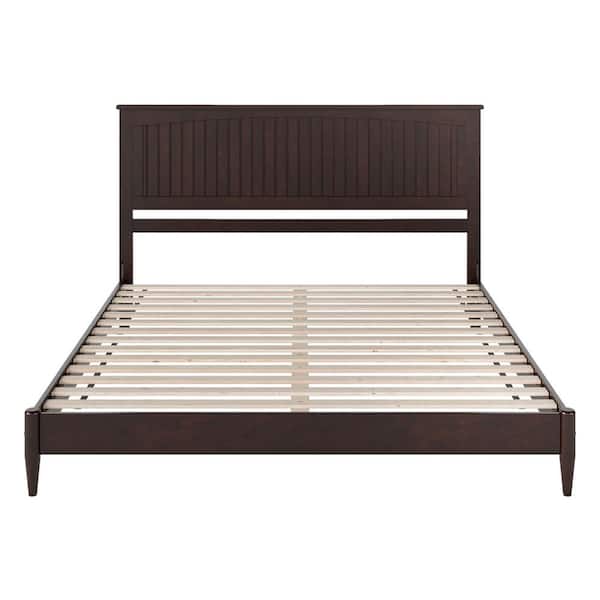 AFI Naples Espresso Black Solid Wood Frame King Low Profile Platform ...