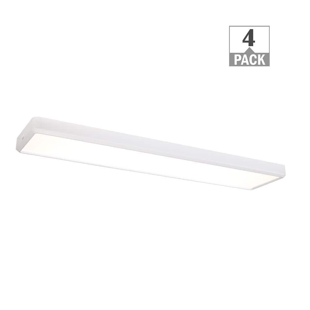 Commercial Electric 4 ft. x 10 in. White Back-Lit LED Panel Light ...