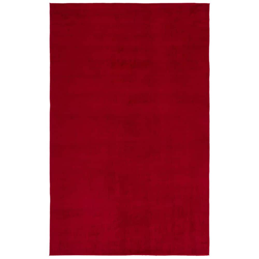 SAFAVIEH Loft Red 4 ft. x 6 ft. Machine Washable Modern Solid Area Rug ...