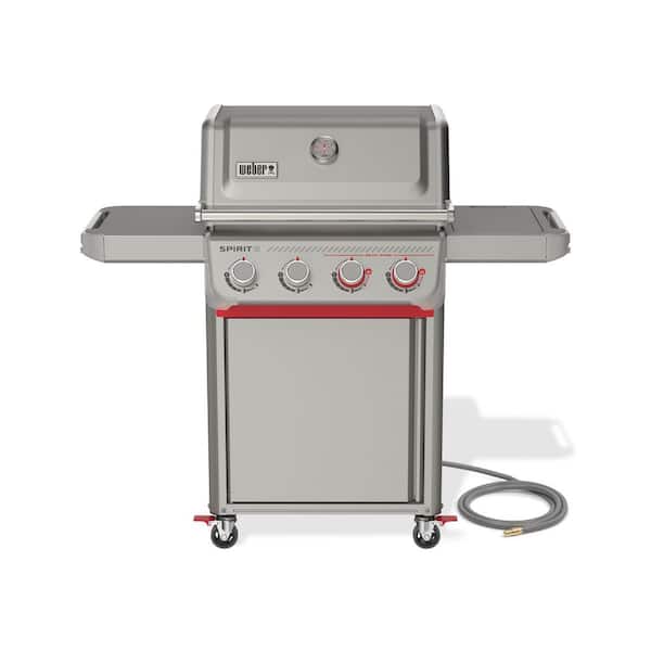 Weber Spirit E-425C 4-Burner Natural Gas Grill in Black with Sear Zone ...