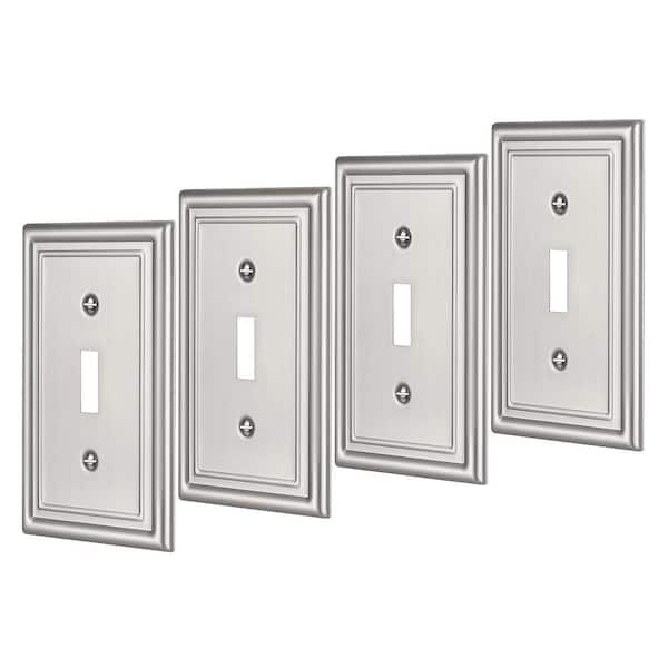 DEWENWILS 1-Gang White Toggle Metal Wall Plates (4-Pack) HTWP03C - The ...