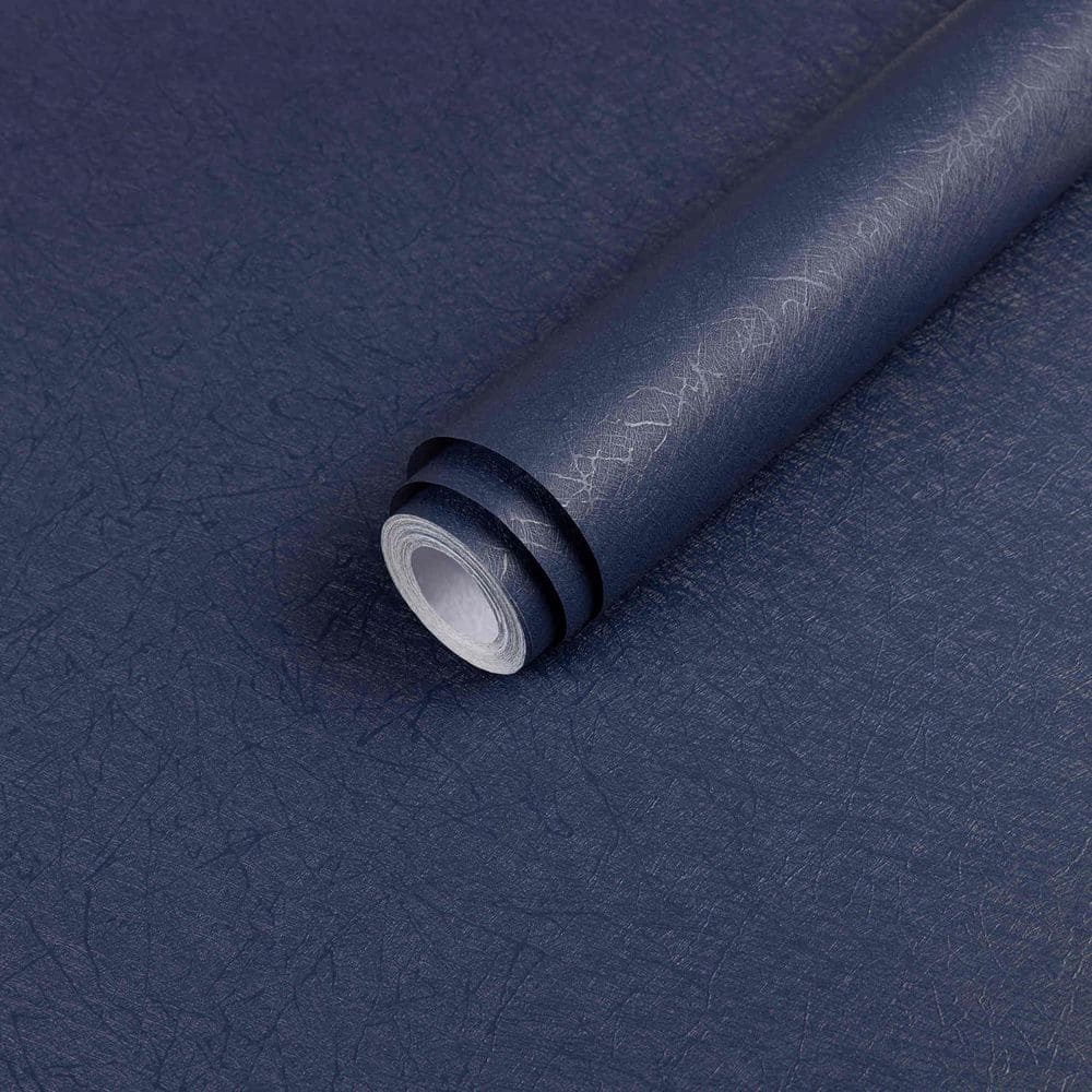 Dark Blue Silk Solid Color Contact Paper Peel and Stick Wallpaper Roll ...