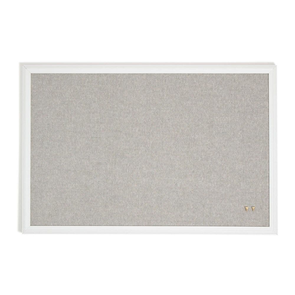 NVNOO 30 in. x 20 in. Outdoor/Indoor Bulletin Board, White Wood Style ...