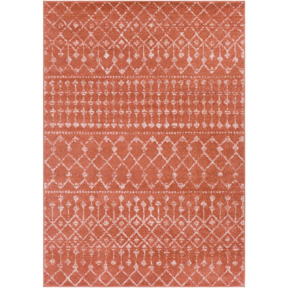 Livabliss Ezio Burnt Orange 5 ft. x 7 ft. Indoor Area Rug S00161046619 ...