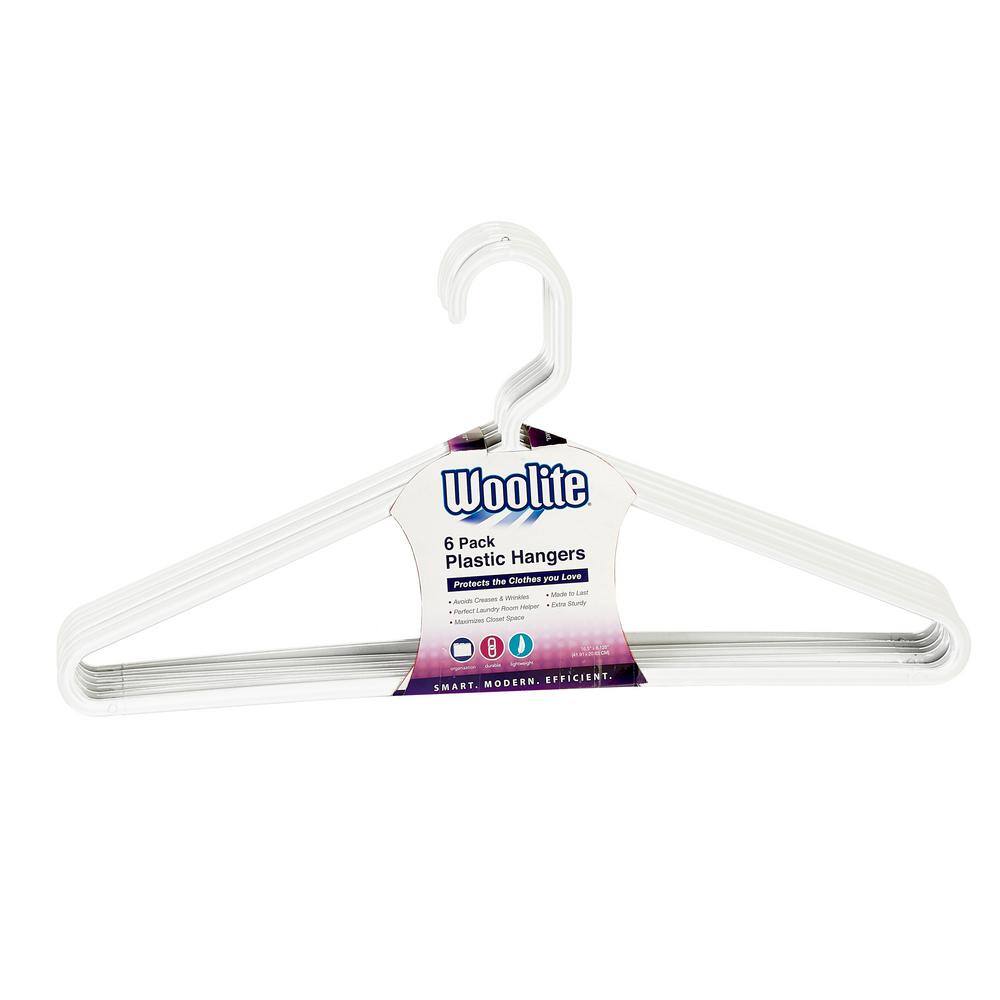 Woolite White Shirt Hangers 6-Pack W-83001-WHIT - The Home Depot