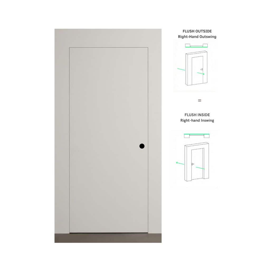 Belldinni Frameless Invisible R 32 in. x 84 in. Right-Handed Solid Core ...