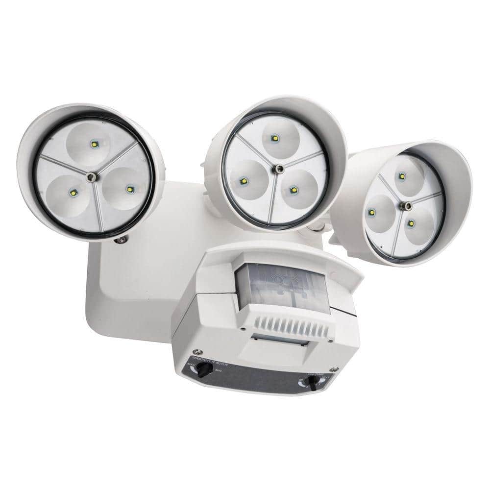 Lithonia Lighting Wall-Mount Outdoor White LED Floodlight with Motion ...