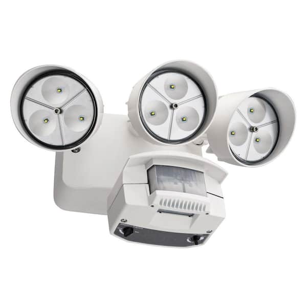 Lithonia Lighting Wall-Mount Outdoor White LED Floodlight with Motion ...