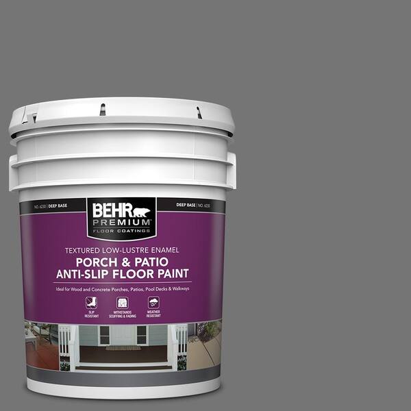 BEHR PREMIUM 5 gal. #N520-5 Iron Mountain Textured Low-Lustre Enamel ...