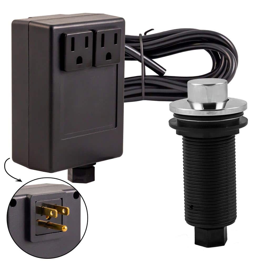 Westbrass Sink Top Waste Disposal Air Switch and Dual Outlet Control ...