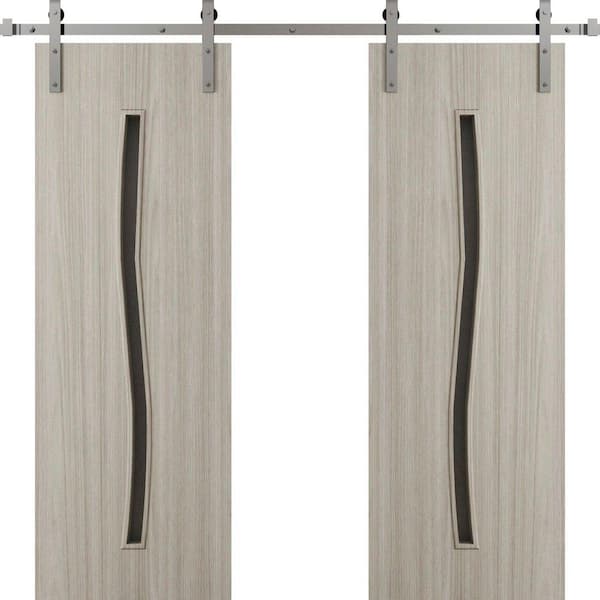 Sartodoors 3012 48 in. x 80 in. Solid Core Oak Franko Color Wood ...