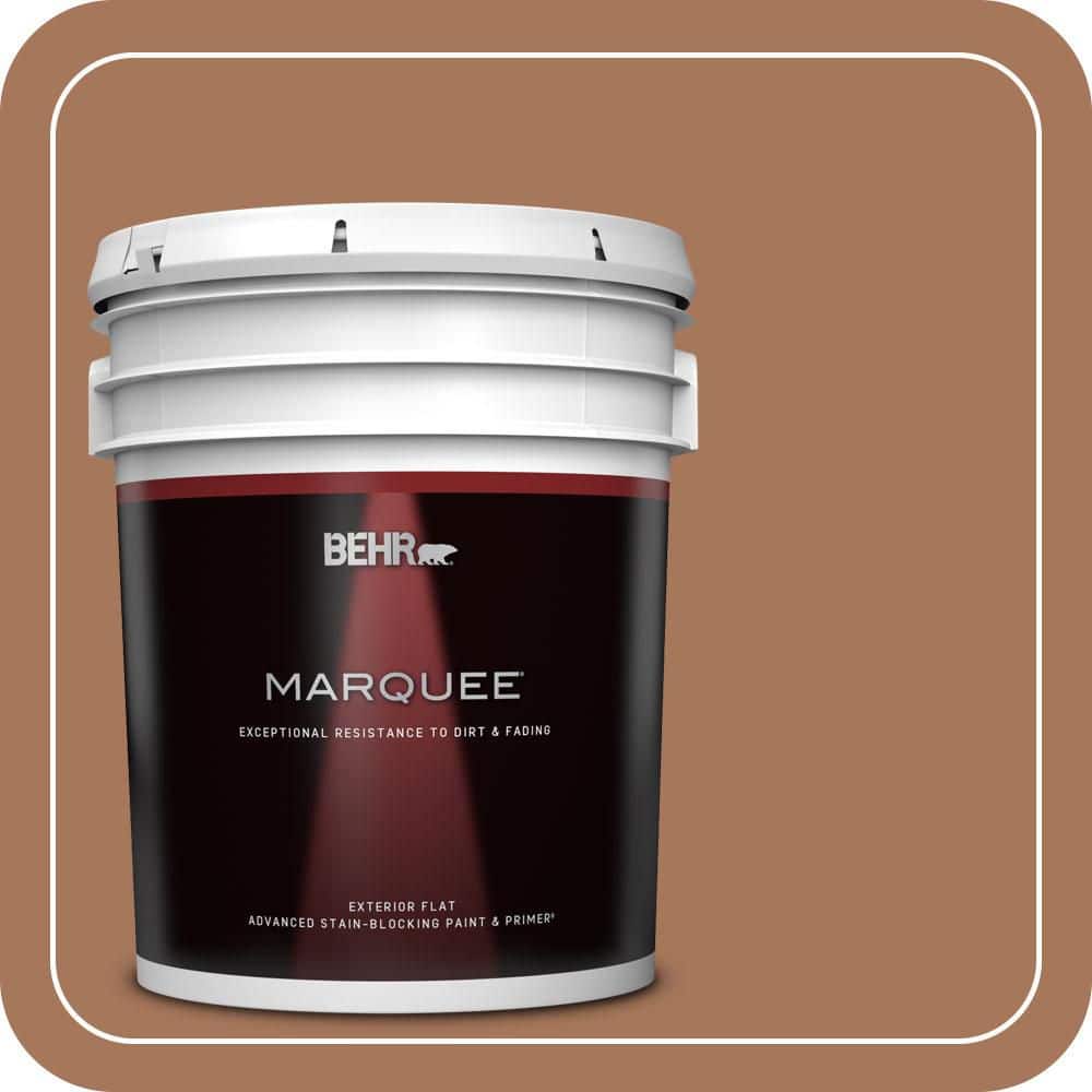 BEHR MARQUEE 5 gal. #240F-5 Toasted Chestnut Flat Exterior Paint ...