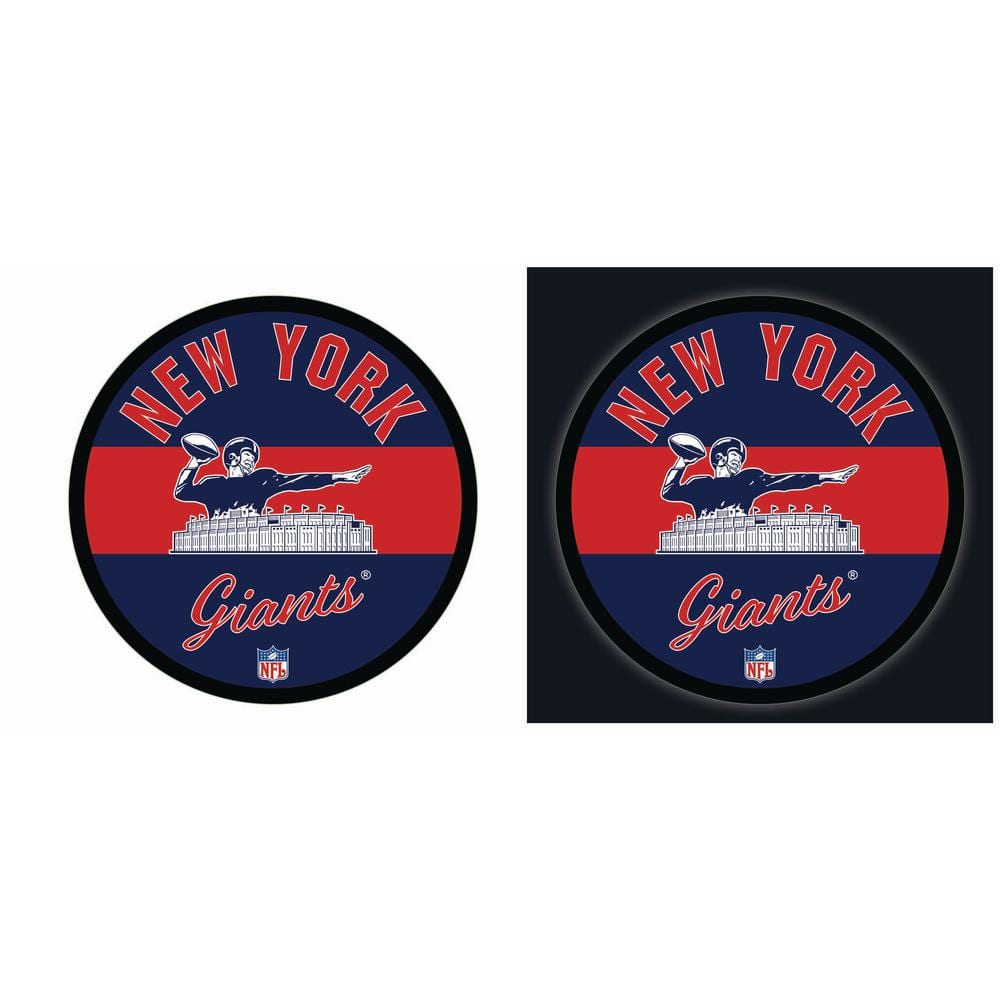 Evergreen New York Giants Vintage Round 23 in. Plug-in LED Lighted Sign ...