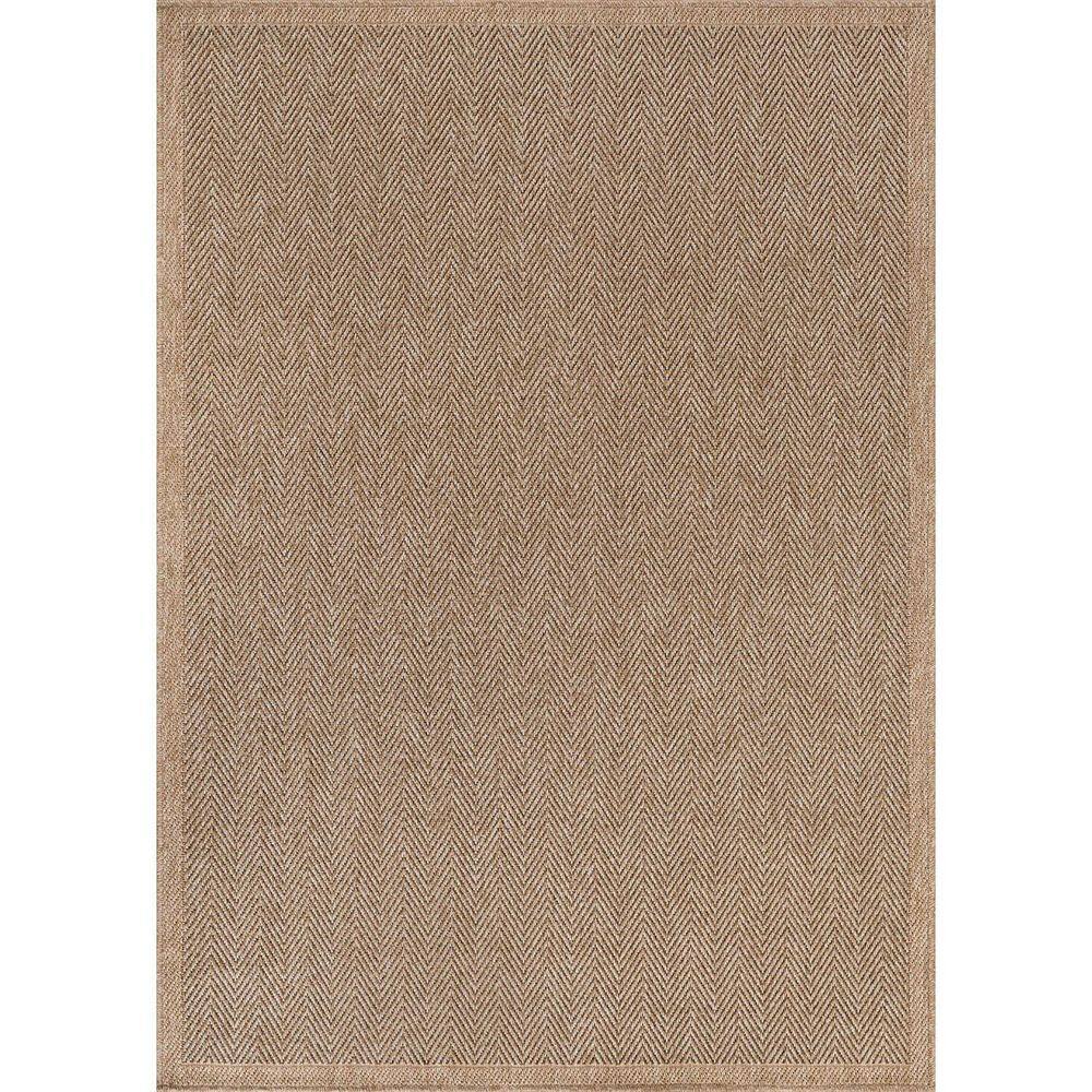 Beverly Rug Easy Jute Natural 6 ft. x 9 ft. Stripes Indoor Outdoor Area ...