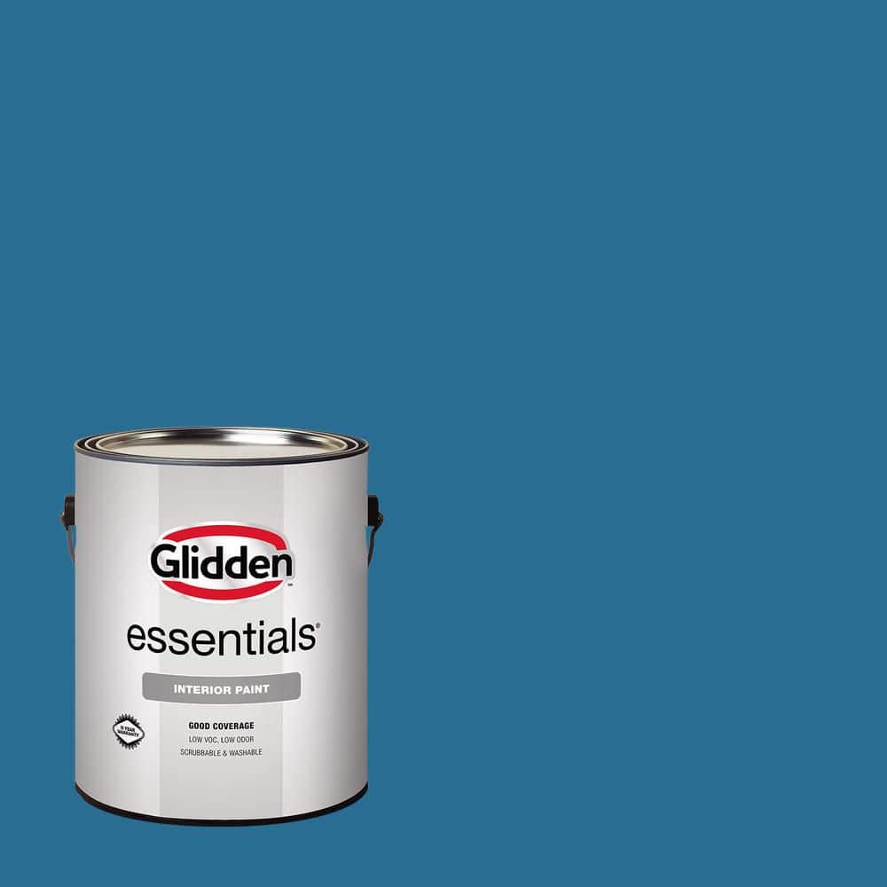 Glidden Essentials 1 gal. PPG1158-6 Blue Oasis Semi-Gloss Interior ...