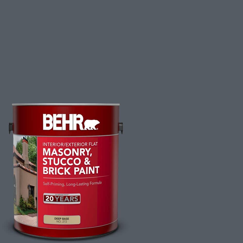 BEHR 1 gal. #760F-6 Distant Thunder Flat Interior/Exterior Masonry ...