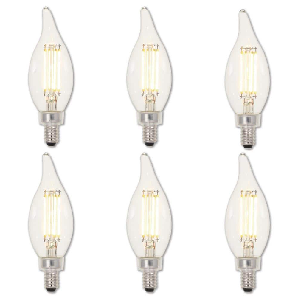Westinghouse 60-Watt Equivalent CA11 Dimmable Clear E12 Edison Filament ...