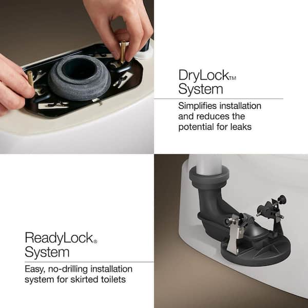 KOHLER Gleam 12 in. Rough In 2-Piece 1.28 GFP Single Flush Elongated ...