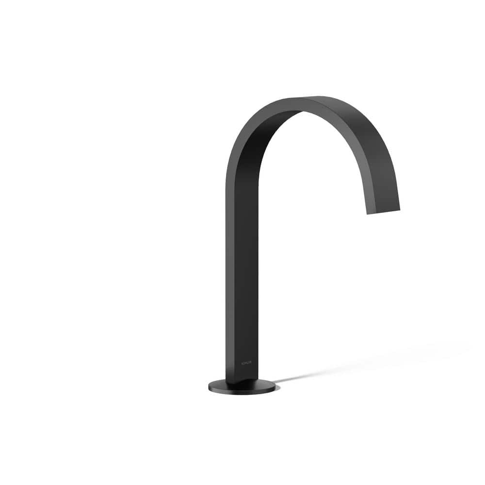 KOHLER Components Bathroom Sink Spout with Ribbon Design in Matte Black ...