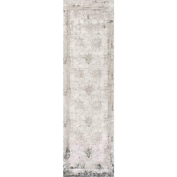 nuLOOM Shawanna Vintage Gray 3 ft. x 12 ft. Runner Rug NIPR01A-26012 ...