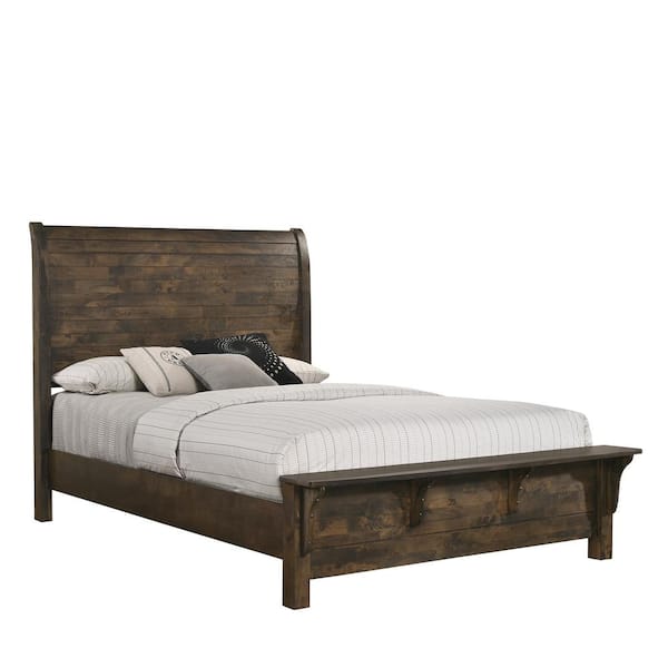 NEW CLASSIC HOME FURNISHINGS Blue Ridge Rustic Gray King/Queen Bed ...