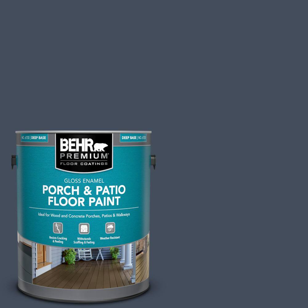 BEHR PREMIUM 1 gal. #S520-7 Night Flight Gloss Enamel Interior/Exterior ...