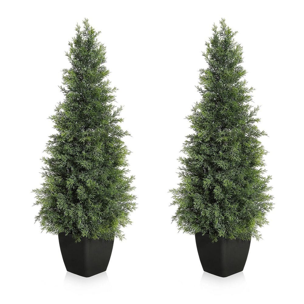 Garvee 3 ft. Artificial Cedar Topiary Tree for Outdoor, 90CM Tall Faux ...