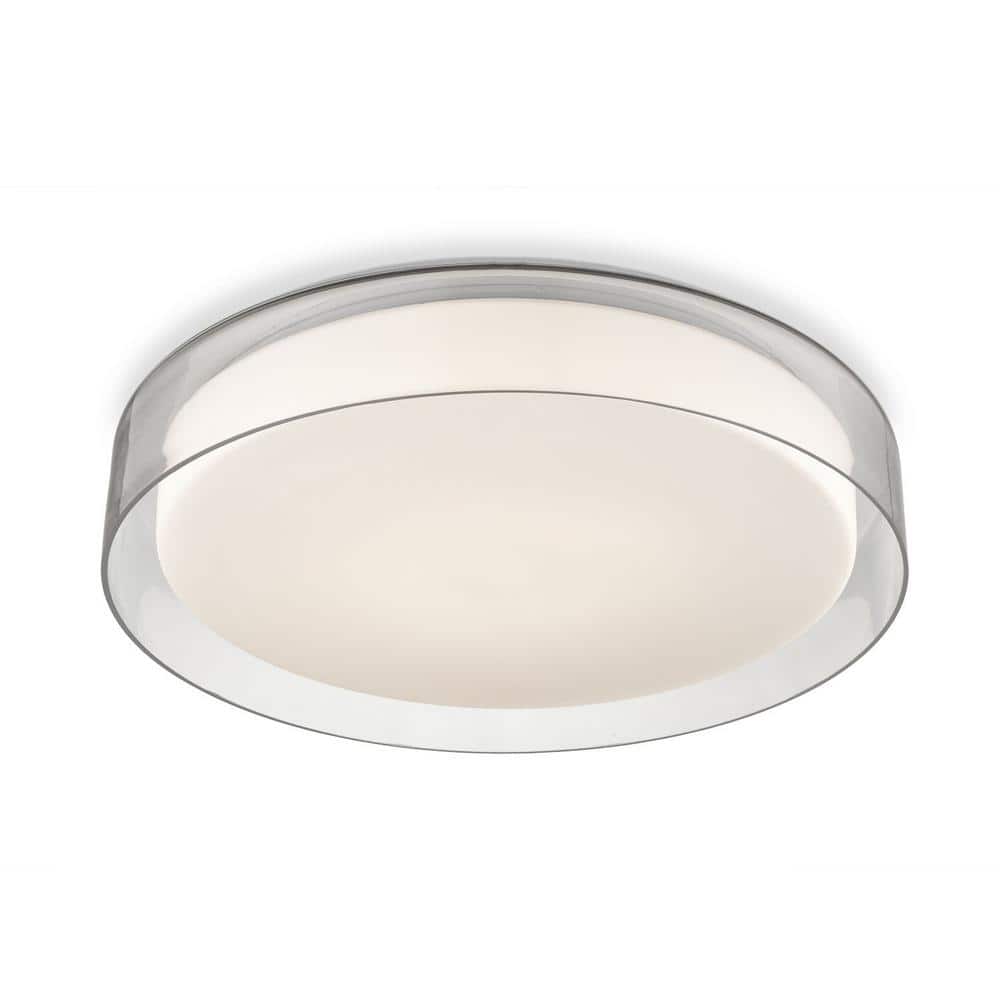 KUZCO ASTON 18 IN. CLEAR Flush Mount FM48618 - The Home Depot
