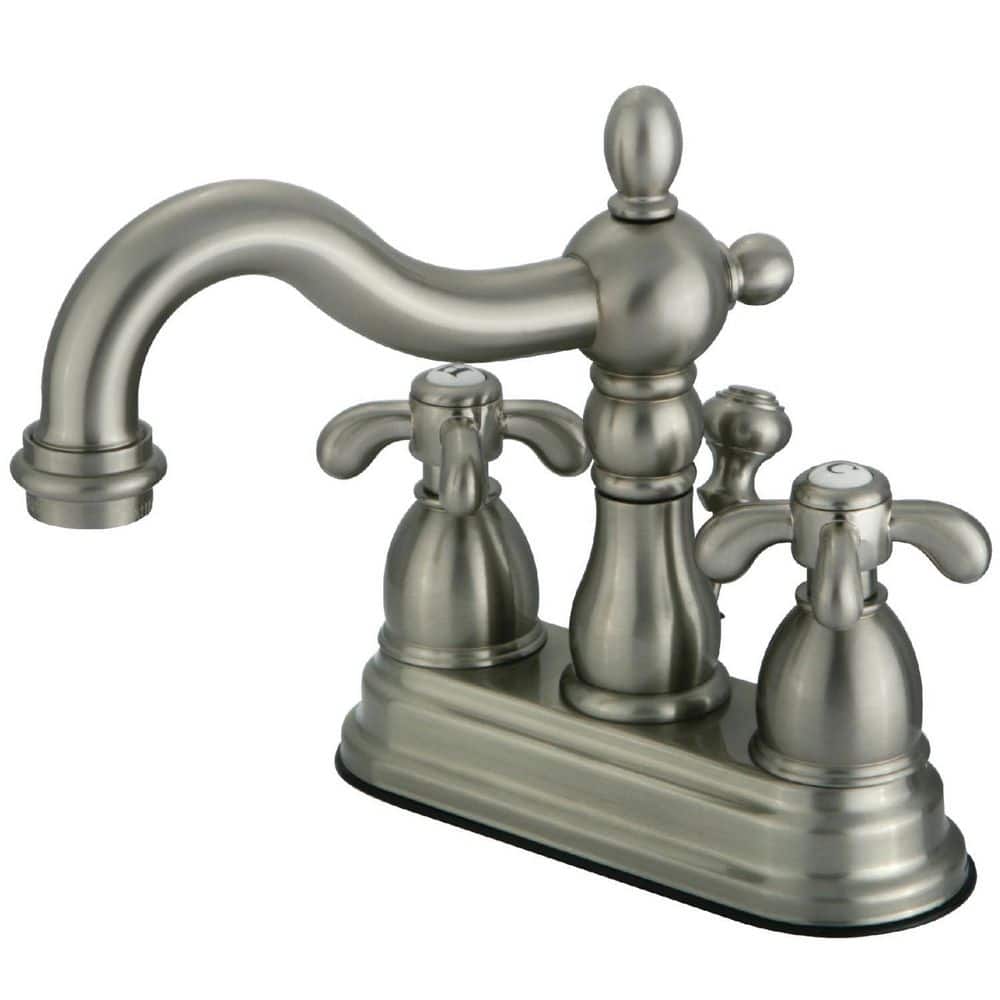 Kingston Brass French Country 4 in. Centerset 2-Handle Bathroom Faucet ...