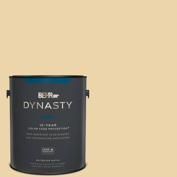 BEHR DYNASTY 1 gal. #ICC-51 Sweet Marzipan Satin Enamel Exterior Stain ...