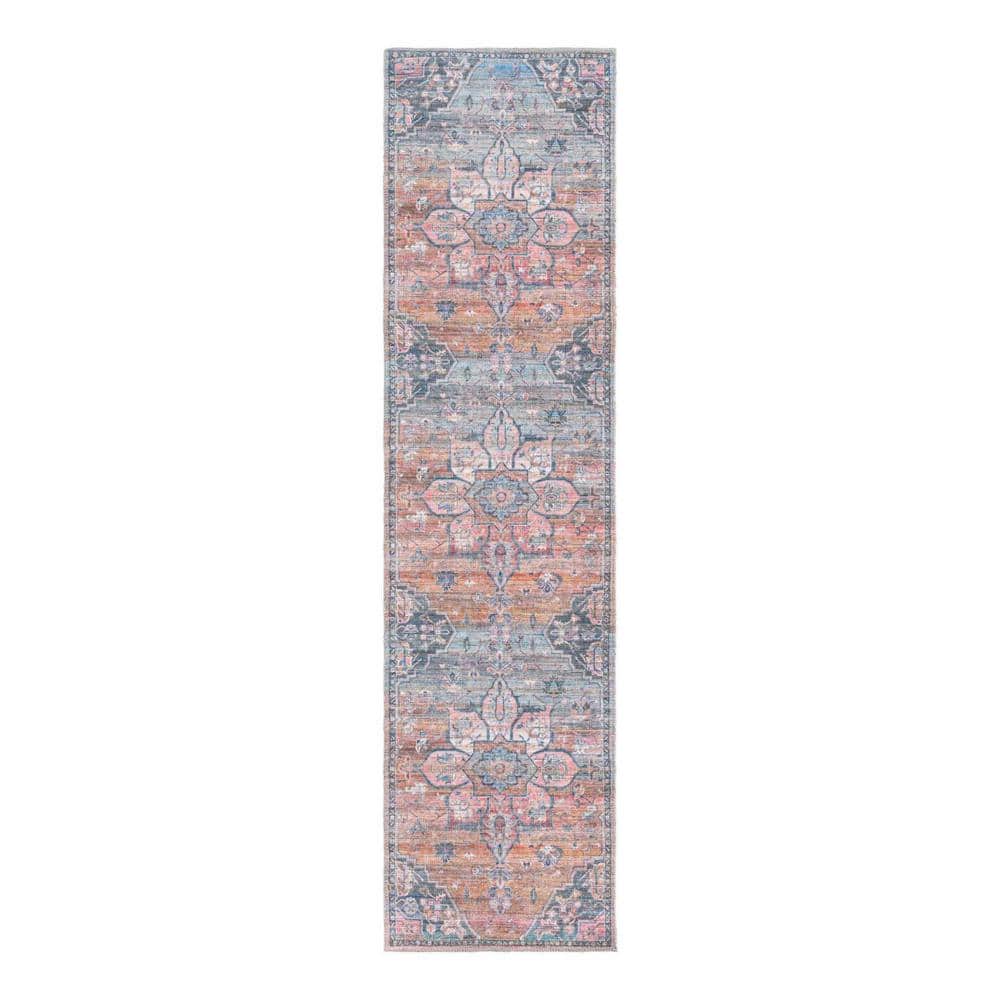 Unique Loom Nostalgia Gem Multi 2 ft. x 7 ft. 10 in. Machine Washable ...
