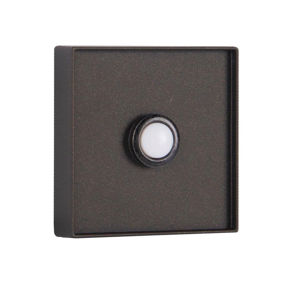 CRAFTMADE Wired Flush Mount Espresso Finish Doorbell Push Button with ...