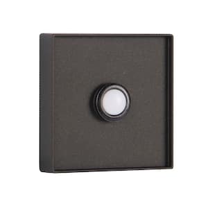 CRAFTMADE Wired Flush Mount Flat Black Finish Doorbell Push Button with ...