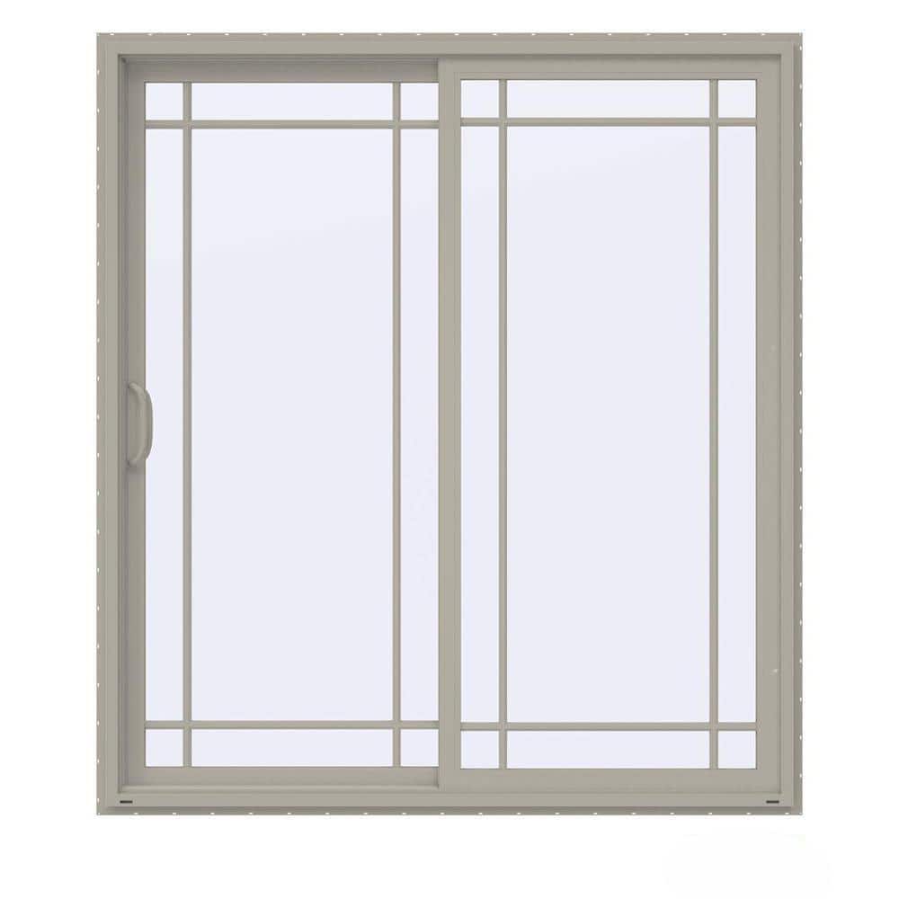 JELD-WEN 72 in. x 80 in. V-4500 Contemporary Desert Sand Vinyl Left ...