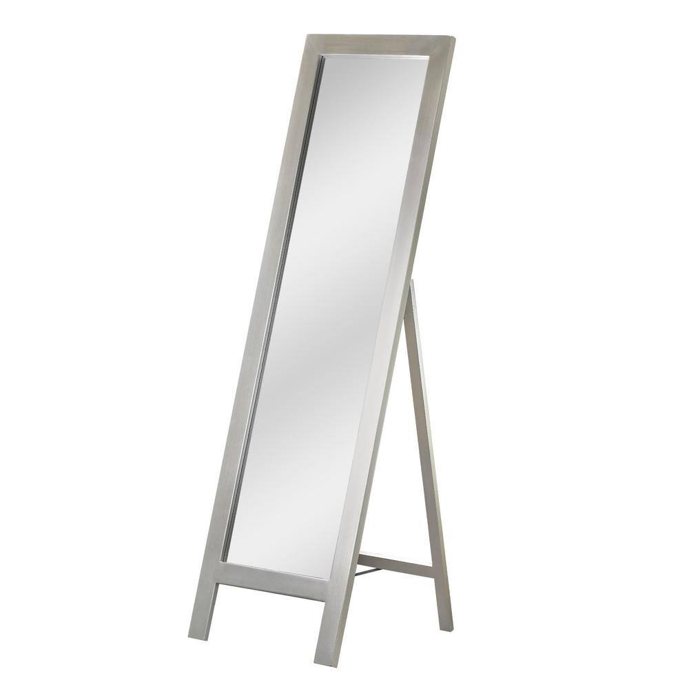 Head West 18 in. W x 64 in. H Brushed Nickel Full-Size Free-Standing ...