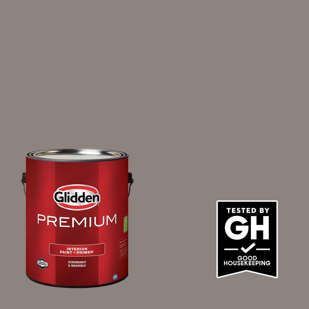 Glidden Premium 1 gal. PPG1005-5 Elephant Gray Flat Interior Latex ...