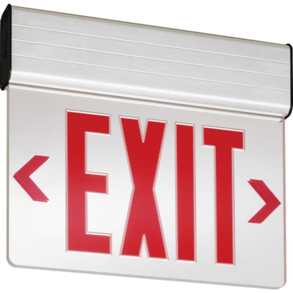 Lithonia Lighting Edg Edge-Lit Integrated Led Surface Mount Exit Sign ...