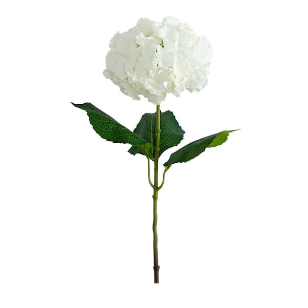 Nearly Natural 30 in. Artificial Hydrangea Flower Stems (Set of 3) 2396 ...