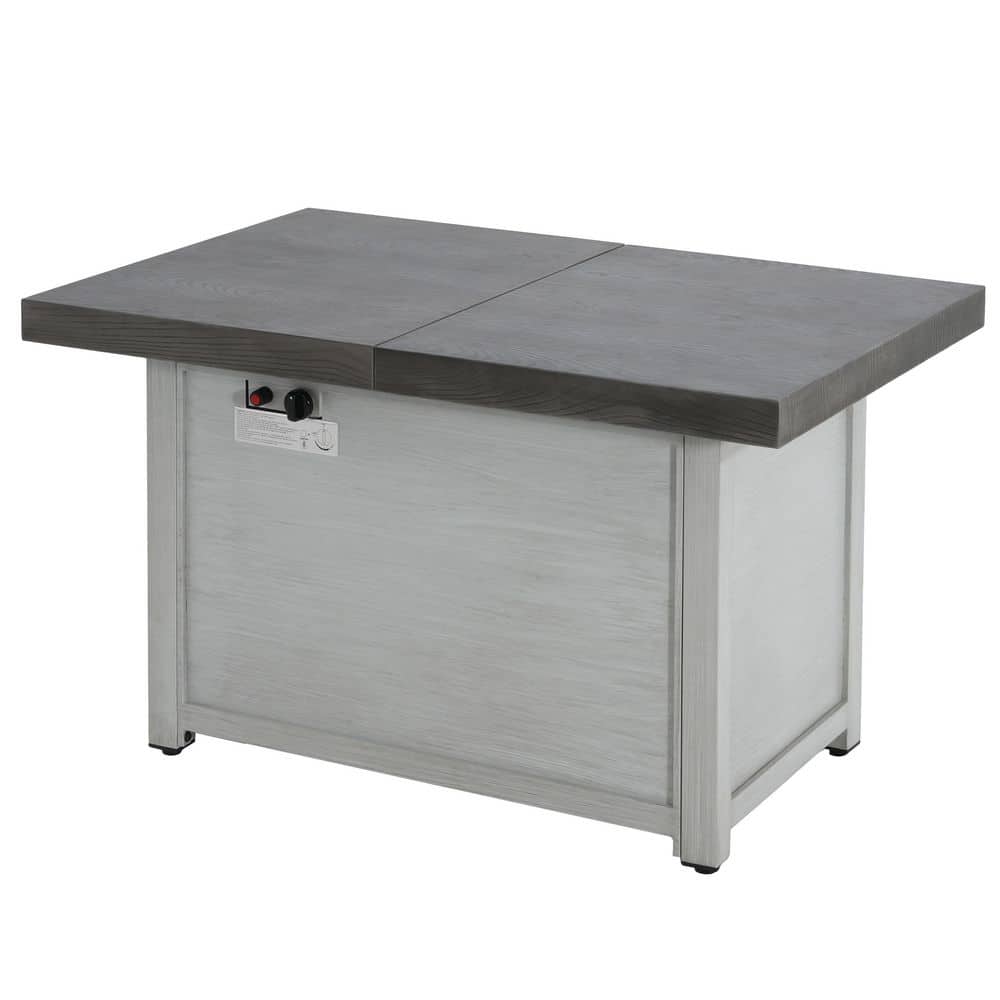 Lycvki Dark Gray 50,000 BTU Extendable Rectangle Aluminum Alloy Outdoor ...