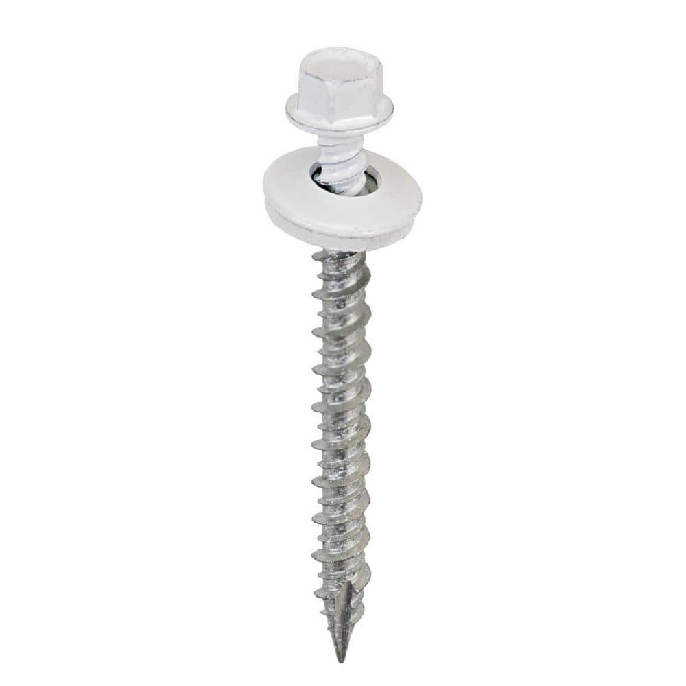 Acorn Hardware #9 X 2 inch Bright White Hex Metal to Wood Screws (Bag ...