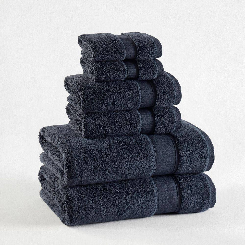 J QUEEN NEW YORK INC Bellmare Towel Denim Cotton 6-Pieces Towel Set ...
