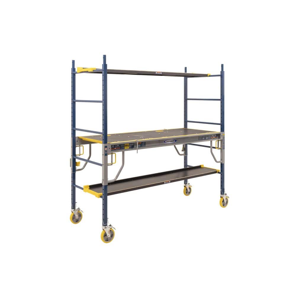 WERNER 6.0 ft. x H x 6.2 ft. W x 2.5 ft. D Steel Multi-Purpose Rolling ...