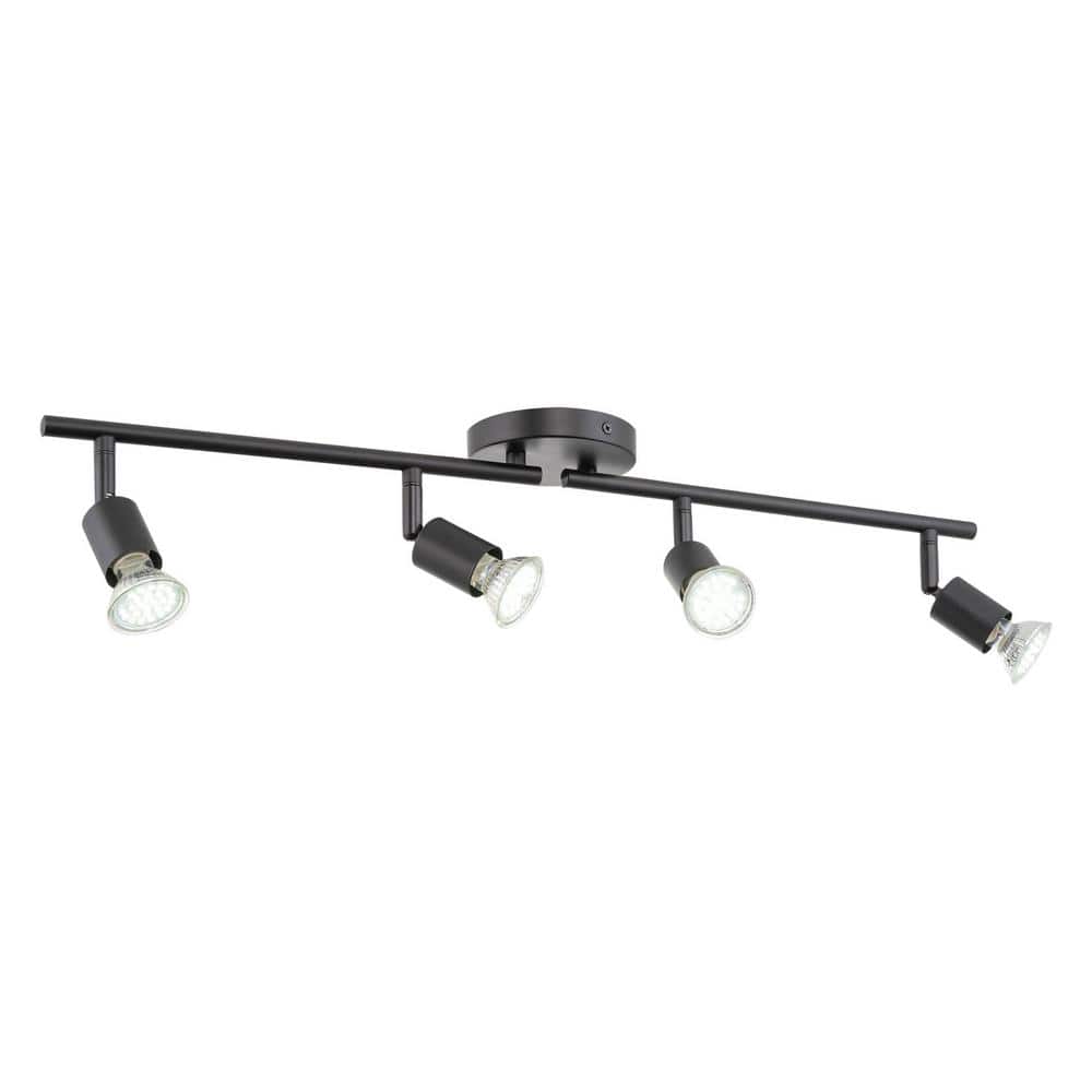 Kira Home Langford 2 ft. Black Modern Hard Wired Track Lighting Kit ...