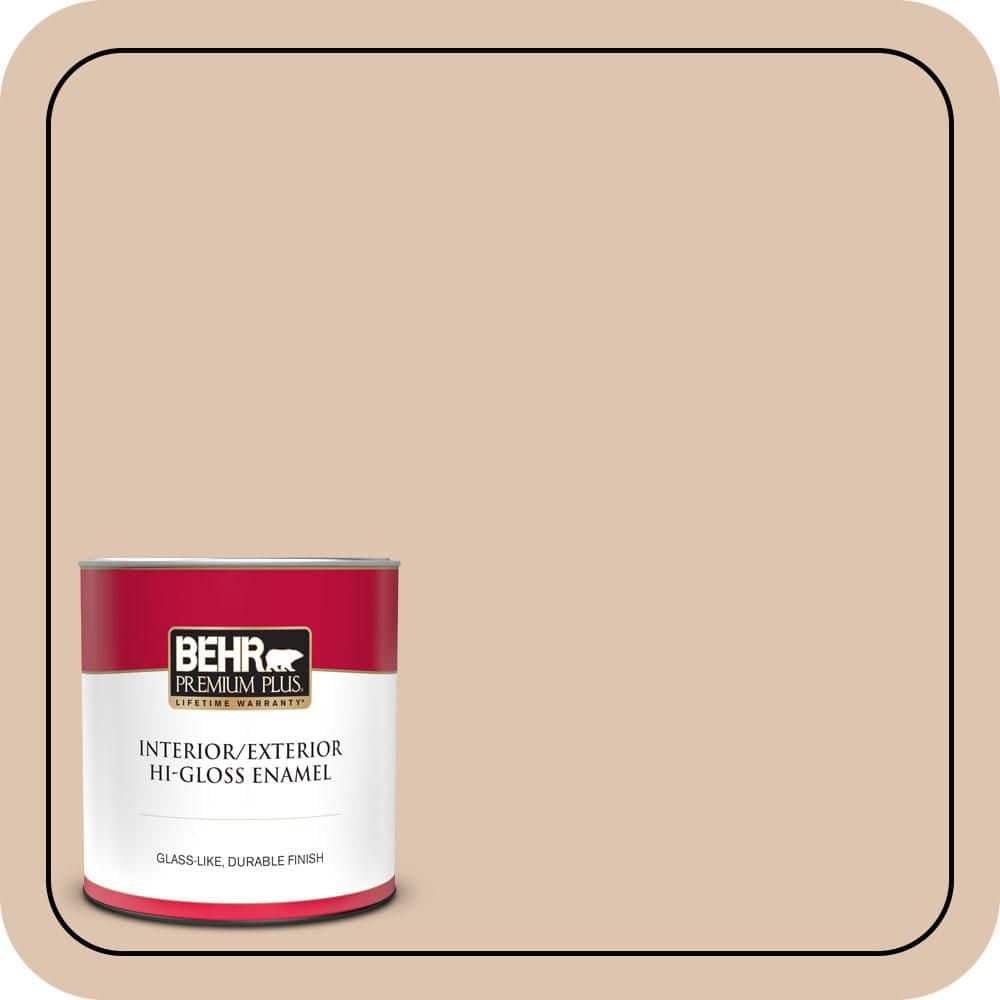 BEHR PREMIUM PLUS 1 qt. #N250-2A Bali Sand Hi-Gloss Enamel Interior ...