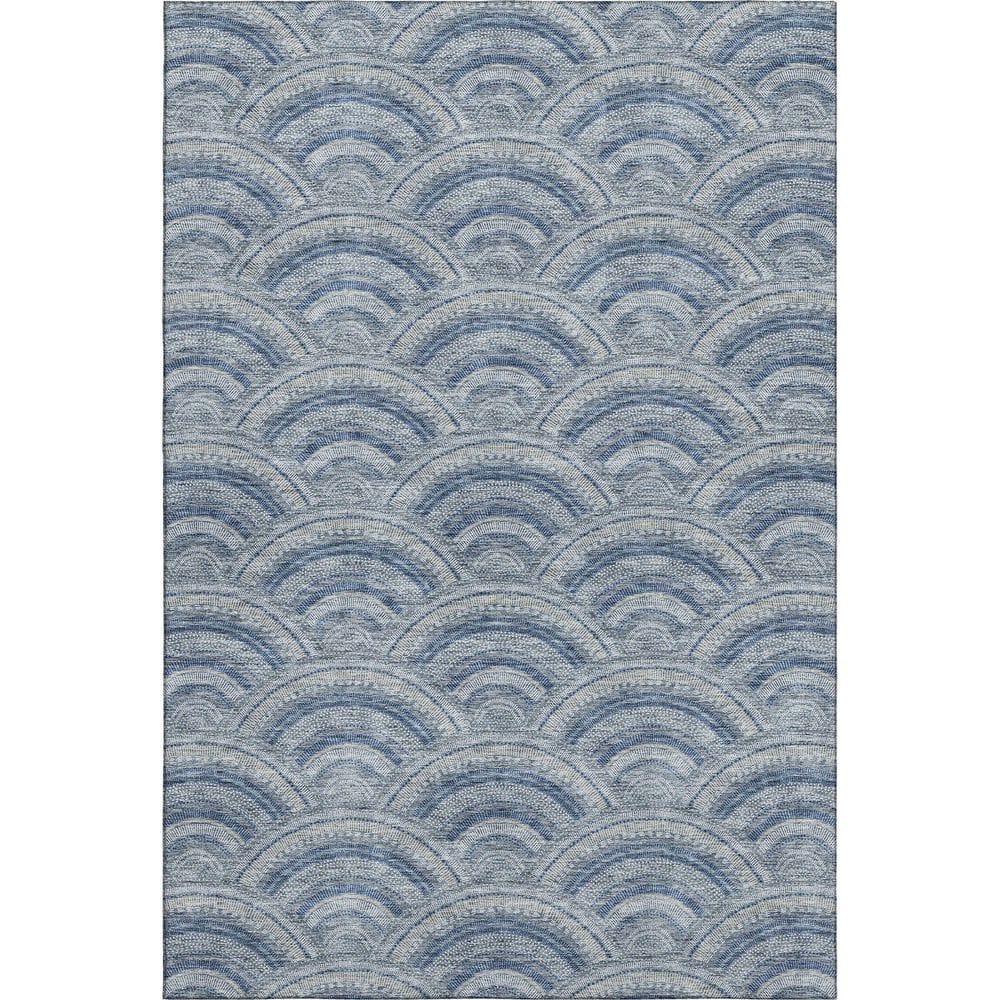 Addison Rugs Mayfield Premium Machine Washable Abstract AMF984 Denim 9 ...