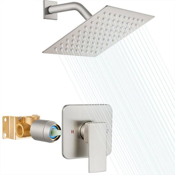 PICTURESQUE CENDU LLC 1-Handle Wall Mount Shower Trim Kit in Brushed ...