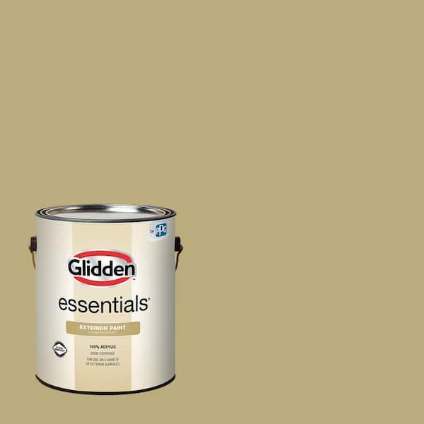 Glidden Essentials 1 gal. PPG1111-4 Nettle Satin Exterior Paint PPG1111 ...