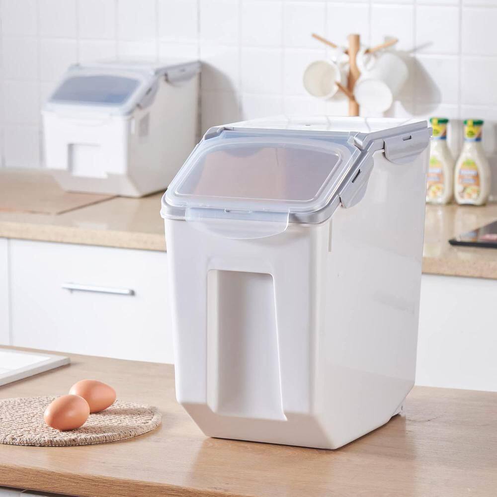 HOME IMPORTS EMPORIUM 30 LB Rice Storage Container with Measuring Cup ...