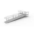 EZ-ACCESS PATHWAY 20 ft. L-Shaped Aluminum Wheelchair Ramp Kit with ...