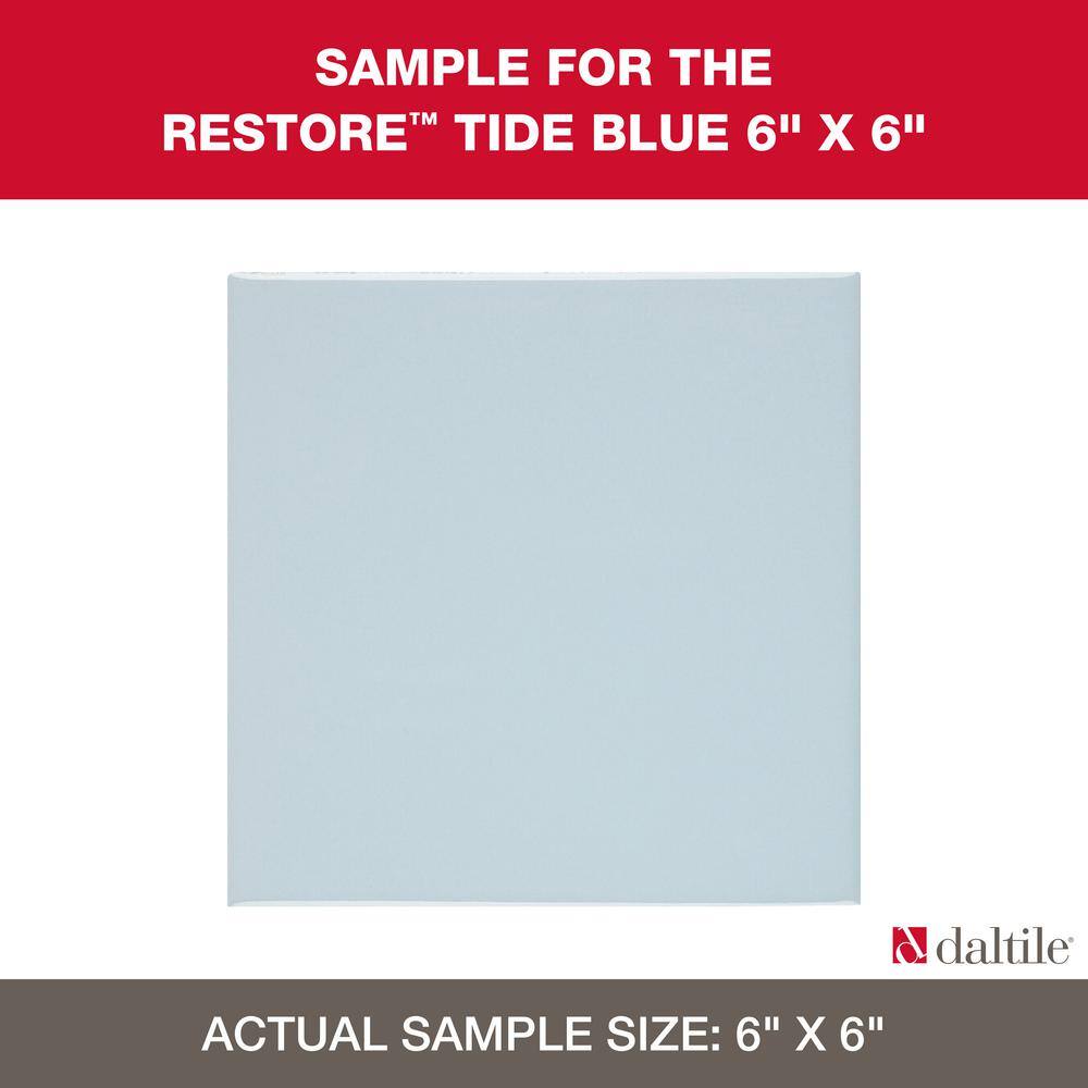 Daltile Restore Tide Blue 6 in. x 6 in. Glazed Ceramic Sample Tile ...